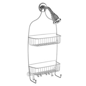 interdesign raphael bathroom shower caddy, x-large - silver