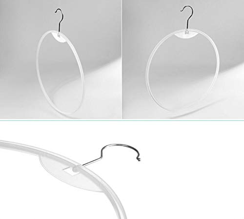 WellieSTR 30PCS Thong Underwear Display Ring Hanger 12", Plastic Round Circle Loop Hook Bikini Swimwear Lingerie Brief Display Hoop Rack Holder