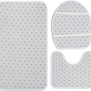 Apular Fashion 3 Piece Bath Rugs Set Farmhouse Yellow Sunflower Non Slip Ultra Soft Bathroom Accessories Mats, U Shape Mat and Toilet Lid Cover Mat Bath Mats