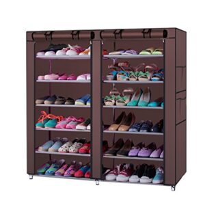 molifaning 6-row 2-line 12 lattices non-woven fabric shoe rack coffee