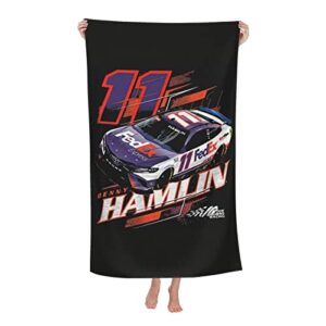 denny hamlin 11 large bath towel absorbent quick dry beach shawl bath towels blanket for pool swim bathroom home unisex, 52in x 32 in