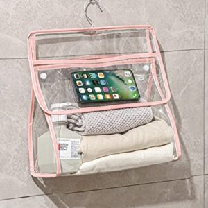 Hiroyuki with Metal Hook And Sticky Hook Shower Touch Screen Design Caddy Basket for College Dorm Room Essentials, Hanging Portable Tote Bag Toiletry for Bathroom Accessories(pink)