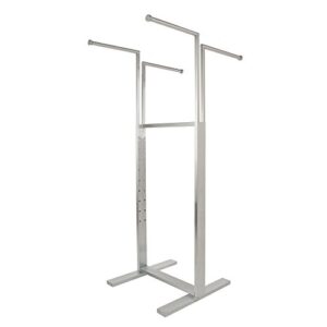 econoco adjustable 4-way rack, satin chrome