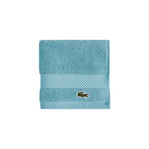 lacoste heritage supima cotton wash cloth, celestial, 13" x 13"