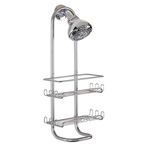 InterDesign Classico Hanging Shower Caddy - Bathroom Storage Shelves for Shampoo, Conditioner and Soap, Silver