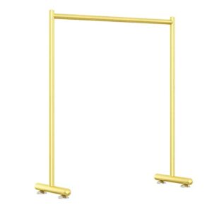 floor clothes rack with oval base,freestanding hanger,gold,for hanging clothes,standard rod simple,51.2” and 59.1”(size:80x150cm)