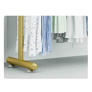 Floor Clothes Rack with Oval Base,Freestanding Hanger,Gold,for Hanging Clothes,Standard Rod Simple,51.2” and 59.1”(Size:80x150cm)