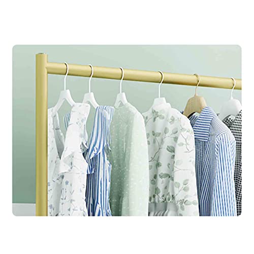 Floor Clothes Rack with Oval Base,Freestanding Hanger,Gold,for Hanging Clothes,Standard Rod Simple,51.2” and 59.1”(Size:80x150cm)