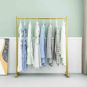 Floor Clothes Rack with Oval Base,Freestanding Hanger,Gold,for Hanging Clothes,Standard Rod Simple,51.2” and 59.1”(Size:80x150cm)