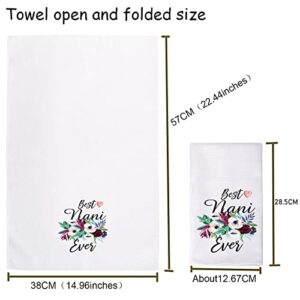 TSOTMO Best Nani Ever Kitchen Towel Nani Gift Grandma Gift from Grandchildren Grandma Birthday Gift (Nani Towel)