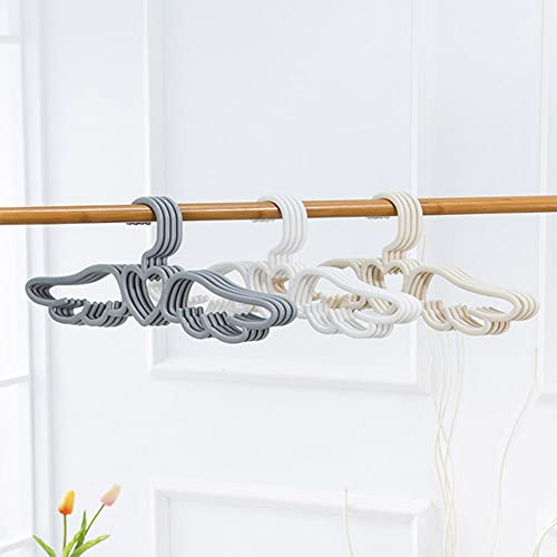 12 Pack Skirt Hangers for Women Multifunctional Clothes Hanger for Pants Shorts Underclothes Plastic Heart Hangers Cute Space Saving Hangers for Outside Closet (White)