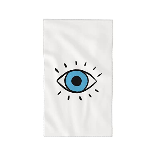 OTRAHCSD Cotton Face Towel, Evil Eye Hand Towel, Soft Absorbent Washcloths for Bathroom, Hotel, Gym and Travel