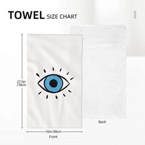 OTRAHCSD Cotton Face Towel, Evil Eye Hand Towel, Soft Absorbent Washcloths for Bathroom, Hotel, Gym and Travel