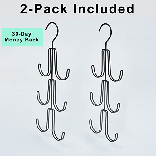 dineda 2PACK Purse Organizer for Closet Purse Hangers Bag Organizer Closet Bag Holder Handbag Storage Organizer Black