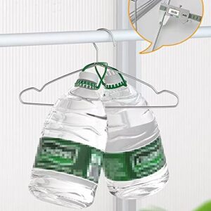 10PC Laundry Hanger 45cm Space Saving Chrome Metal Strap