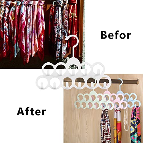 LIANGGEHAIZI Space Saving Hanger Magic Hanger Multifunctional Clothes Hanger with 11 Hooks for Hanging Hat Keys Bags Silk Scarf