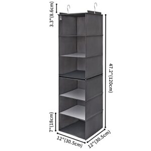 GRANNY SAYS Bundle of 1-Pack Hanging Organizer for Walk-in Closet & 1-Pack Closet Hanging Shelves