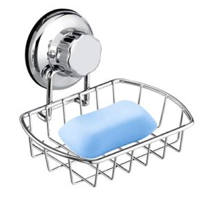 iPEGTOP Shower Caddy Basket Shelf & Soap Dish Holder & Bath Hook for Bathroom Shampoo Conditioner Kitchen Storage Organizer Rustproof Stainless Steel, No Drilling Suction Cup - 3 Pack