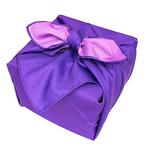 JAPANDIPITY [27.5"x27.5"] Furoshiki - Japanese Wrapping Cloth Bandana, Plain Colors 27.5 * 27.5 inches… (Brown)