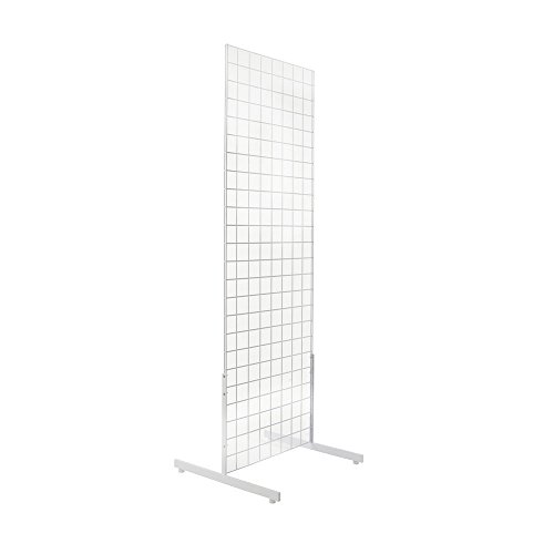 Only Garment Racks Grid Unit, 2' x 6' with Legs, White