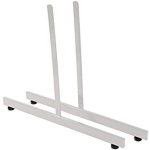 Only Garment Racks Grid Unit, 2' x 6' with Legs, White