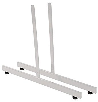 Only Garment Racks Grid Unit, 2' x 6' with Legs, White