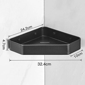 FVRTFT Shower Shelves Wall Mounted Shower Rack Corner Shower Shelf No Drilling Self Adhesive space aluminum for kitchen bathroom-black_3-story