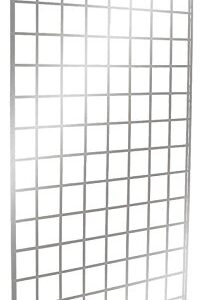 Only Garment Racks #1900C (Box of 3) Grid Panel for Retail Display - Perfect Metal Grid for Any Retail Display, 2'x 6', 3 Grids Per Carton (Polished Chrome Finish)