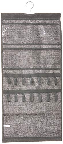 Whitmor Hanging Jewelry Organizer File Crosshatch Gray