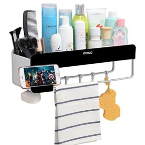 iHEBE Adhesive Bathroom Shelf Storage Organizer Wall Mount No Drilling Shower Shelf Kitchen Storage Basket Rack Shelves Shower Caddy