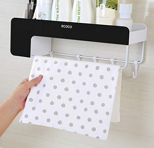 iHEBE Adhesive Bathroom Shelf Storage Organizer Wall Mount No Drilling Shower Shelf Kitchen Storage Basket Rack Shelves Shower Caddy