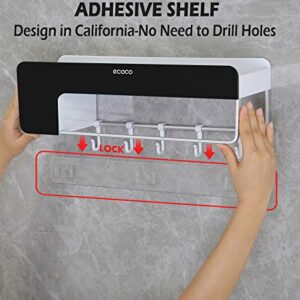 iHEBE Adhesive Bathroom Shelf Storage Organizer Wall Mount No Drilling Shower Shelf Kitchen Storage Basket Rack Shelves Shower Caddy