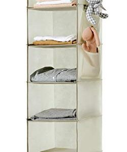 YOUDENOVA Hanging Closet Organizers and Storage, 6-Shelf Closet Hanging Storage Shelves