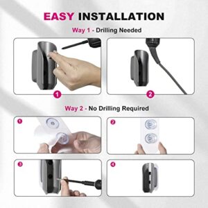 LANMU Wall Mount Holder Compatible with Dyson Airwrap Styler Complete, Storage Organizer Stand Curling Iron Accessories for Home Bathroom (Gray)