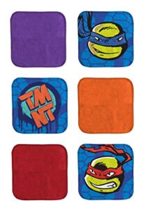 jay franco teenage mutant ninja turtles 6 piece cotton, ooze washcloth set