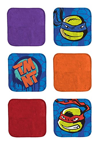 Jay Franco Teenage Mutant Ninja Turtles 6 Piece Cotton, Ooze Washcloth Set