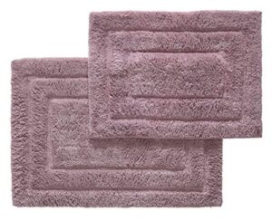 the luxury towel company cotton bathroom rugs set, 2 pc (20"x30" and 17"x24") - soft plush 2800 gsm, super thick and absorbent - matches our 804 gsm and 703 gsm bathroom towels set (mauve)