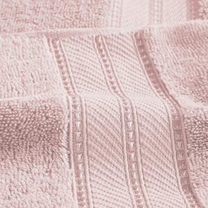 Modern Threads - Spun Loft 6-Piece 100% Combed Cotton Towel Set - Bath Towels, Hand Towels, & Washcloths - Super Absorbent & Quick Dry - 600 GSM - Soft & Plush, Blush