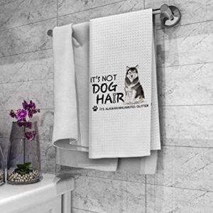 Dibor It’s Not Dog Hair It’s Alaskan Malamutes Glitter Kitchen Towels Dish Towels Dishcloth,Cute Dog Decorative Absorbent Drying Cloth Hand Towels Tea Towels for Bathroom Kitchen