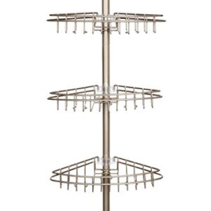 Kenney 3-Tier Tension Pole Shower Caddy with Stainless Steel Baskets