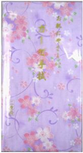 mikura double gauze tenugui, japanese towel, sakura, cherry blossom (purple)