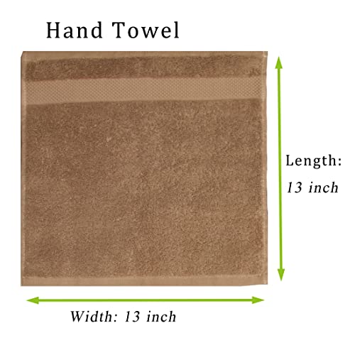 100% Cotton Luxurious Hotel Quality Hand Towels Soft and Absorbent, Premium Quality Perfect for Daily Use - Machine Washable (Camle)