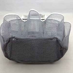 Quick Dry Shower Tote & Mesh Caddy, 7-Pocket (Cool Grey)