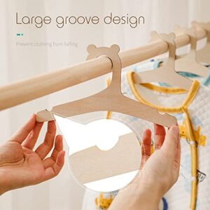 sunnei 30 Pcs Wooden for Baby Clothes Natural Wood for Baby Clothes Rack Room Nursery Decor