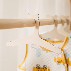 sunnei 30 Pcs Wooden for Baby Clothes Natural Wood for Baby Clothes Rack Room Nursery Decor