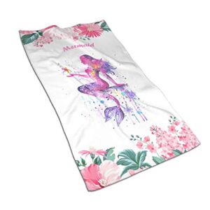 my moreyea color mermaid hand towel soft highly absorbent dish towel decorative kitchen towel for bathroom kitchen gym