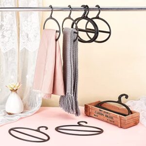 AHANDMAKER 10 Packs Black Scarf Hanger, Scarf Holder Organizer Space Saving Plastic Scarf Hanger, for Shop Home Scarves Headscarves Sorting Storaging