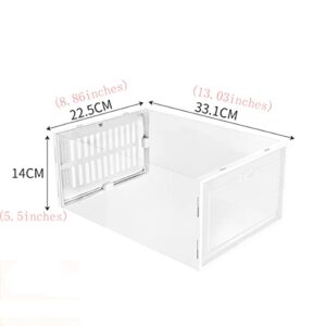 VEMRBX Shoe Storage Box, 12 Pack Clear Plastic Stackable Shoe Boxes Organizer with Lids, Foldable Shoe Storage Bins for Closet Entryway Easter