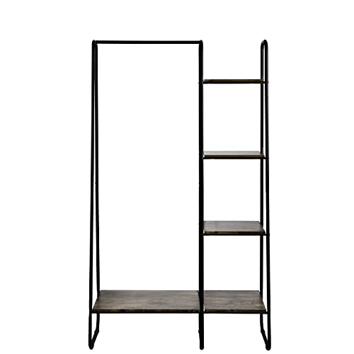 Seville Classics 4-Tier Freestanding Closet Organizer, Black