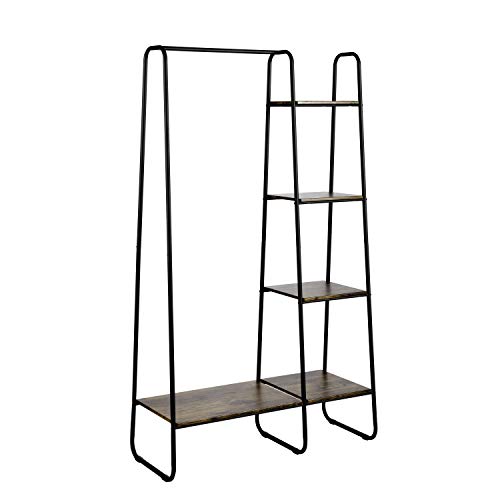 Seville Classics 4-Tier Freestanding Closet Organizer, Black